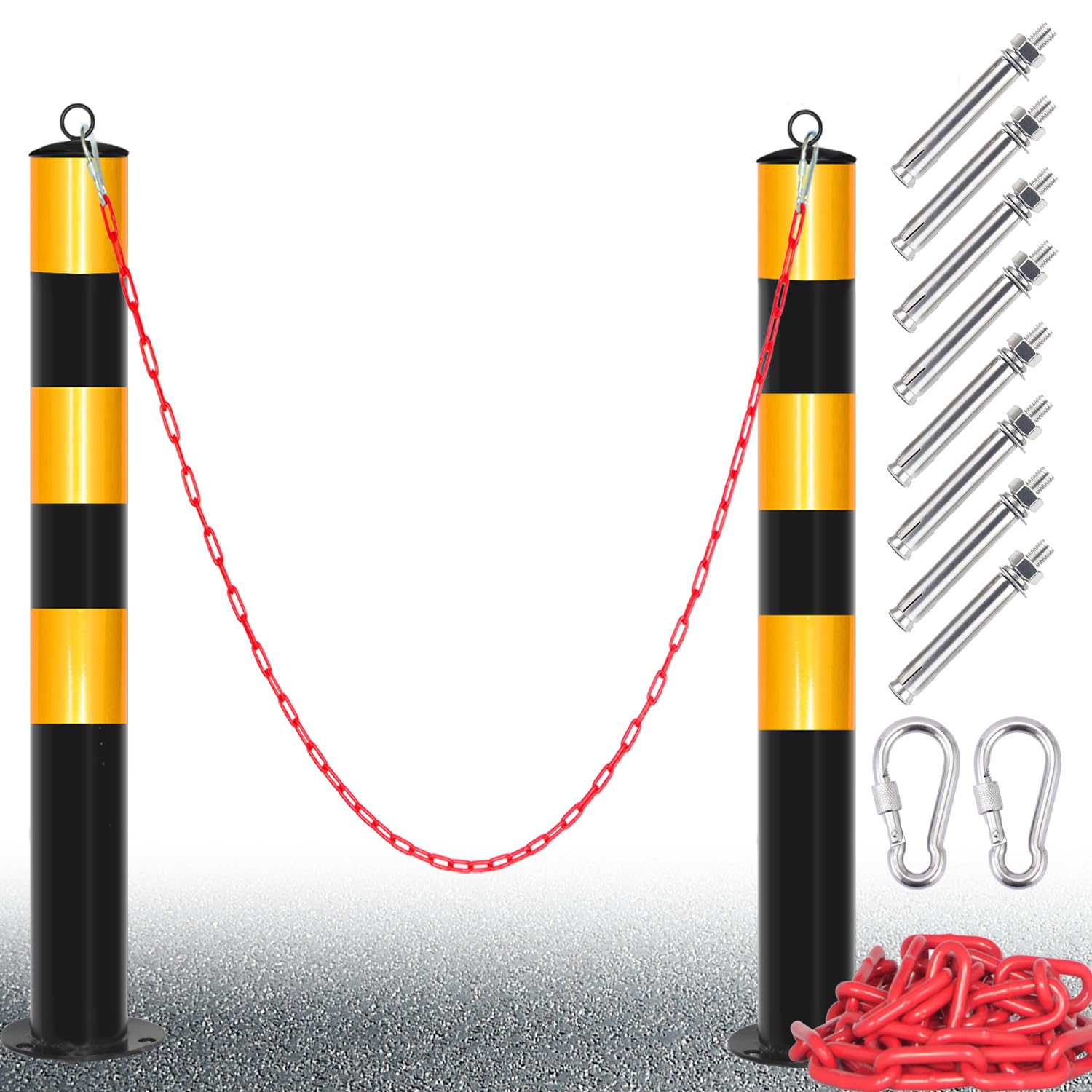 Mua Safety Bollard Post, Bollards Steel 37 inch, Night Reflective ...