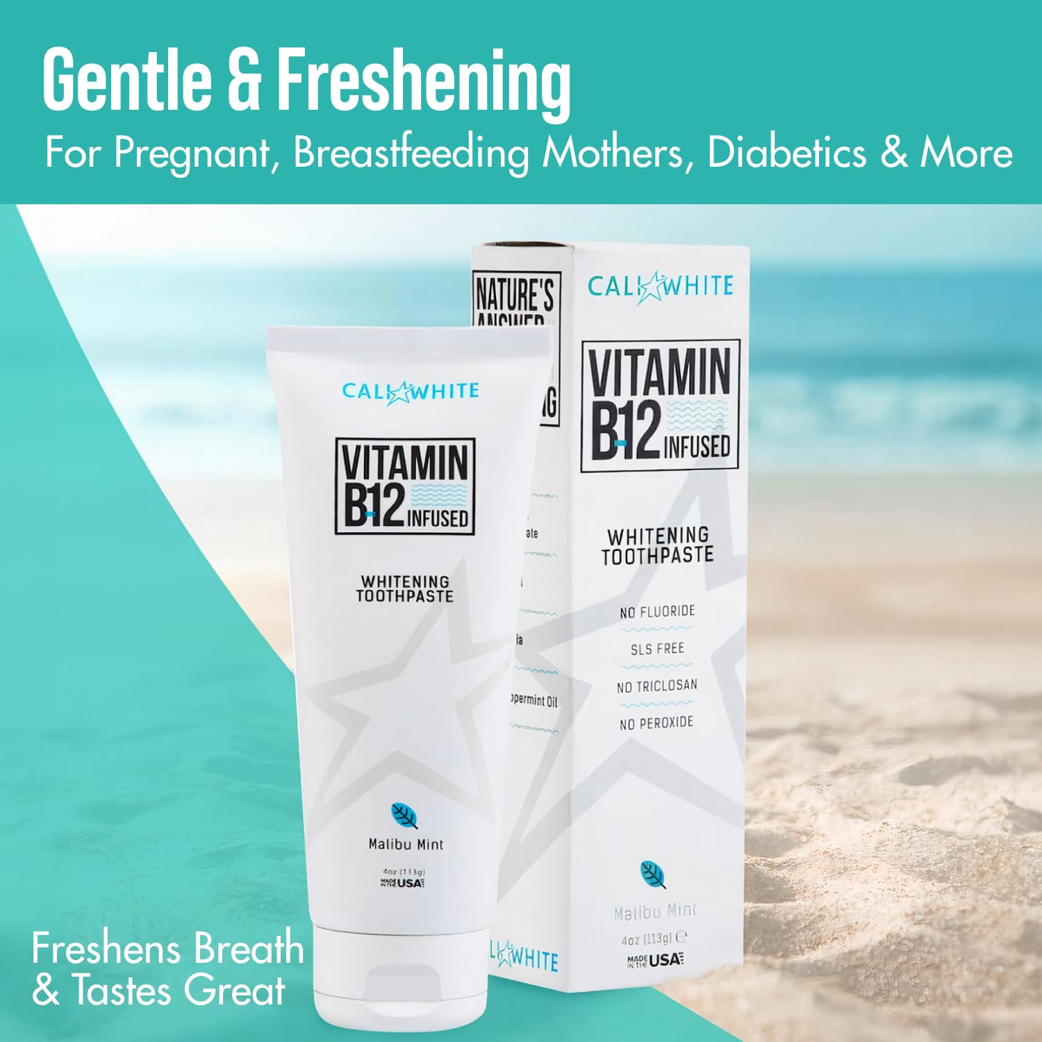 Mua Cali White No Flouride Whitening Toothpaste, Infused with Vitamin ...