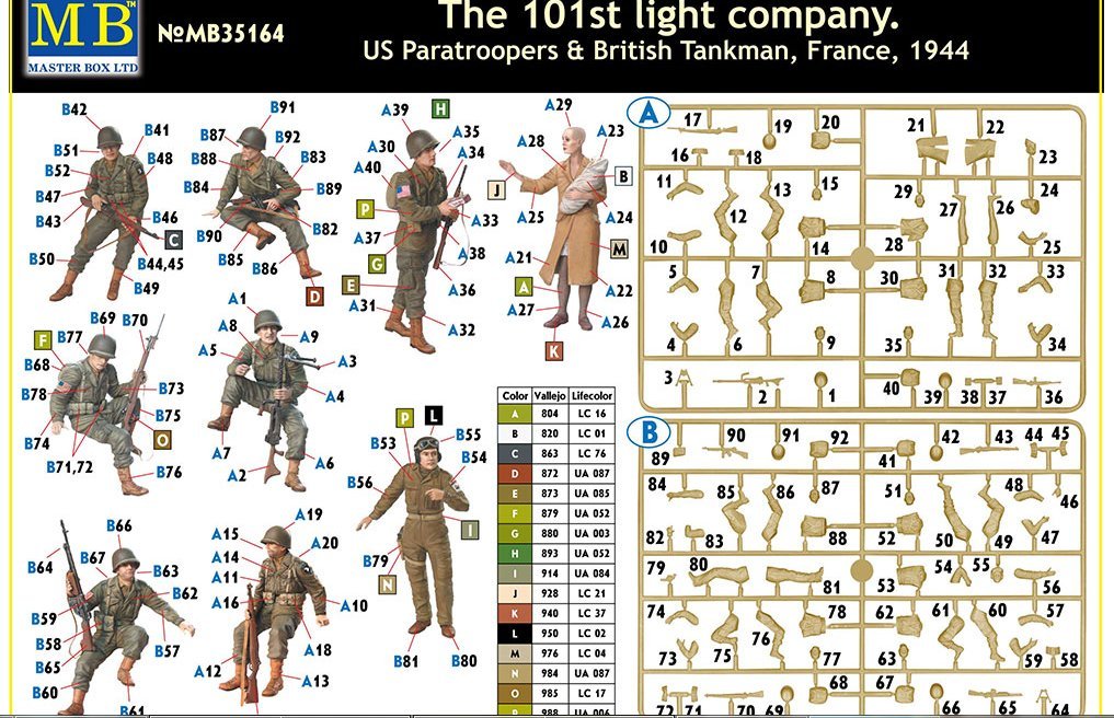 Mua 101 LIGHT COMPANY US PARATROOPERS AND BRITISH TANKMAN 1944 1/35 ...