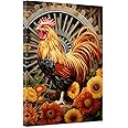 Amazon.com: ARTZGX Rooster Canvas Chicken Wall Art Farm Animal Picture Farmhouse Rooster and ...