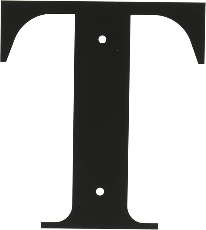 Village Wrought Iron Letra T pequeña, negra, casa de 15,2 cm: Amazon.es ...