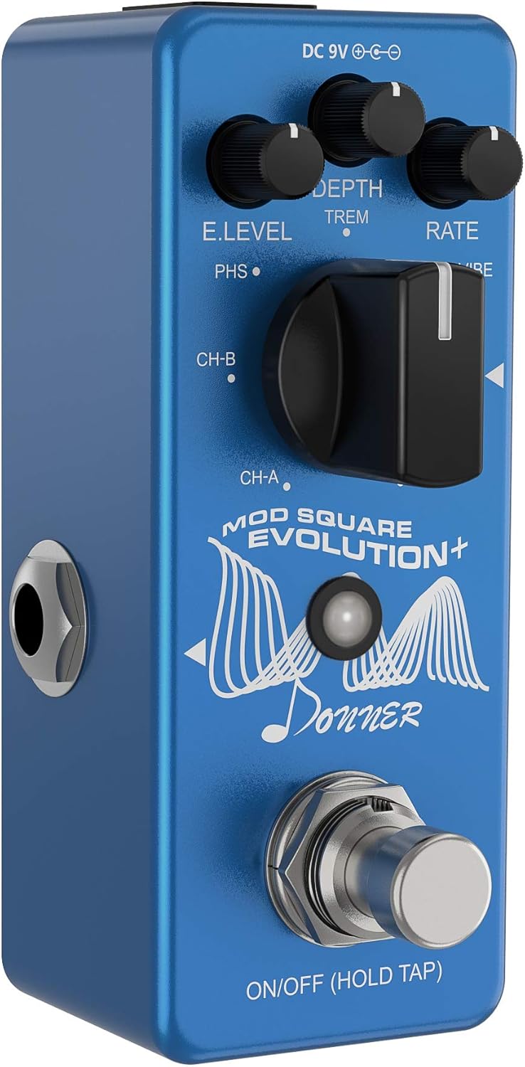 Donner Modulation Guitar Pedal MOD Square Evolution+ Pedal, 7 Mode Chorus Phaser Univibe Flanger ...