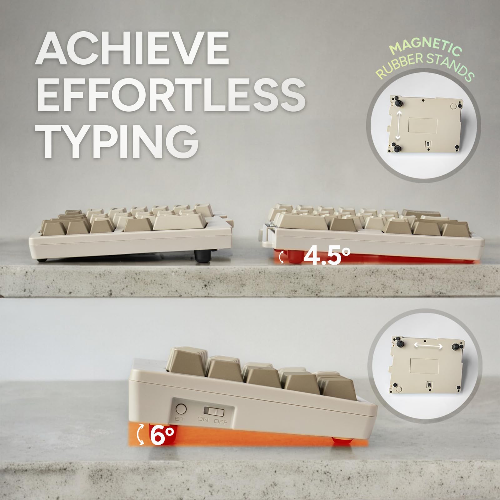 Mua MD600 Alpha BT Rhino Non-RGB, TKL Ergonomic Mechanical Keyboard, 60 ...