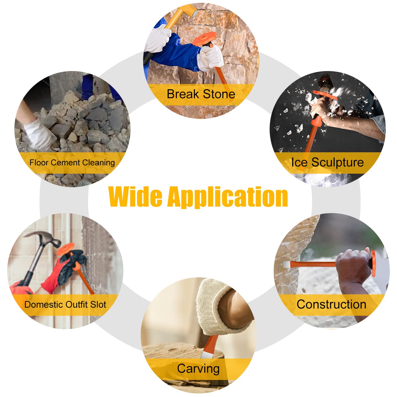 Mua ZUZUAN 12-Inch Heavy Duty Flat Chisel with Hand Protection,Flat ...