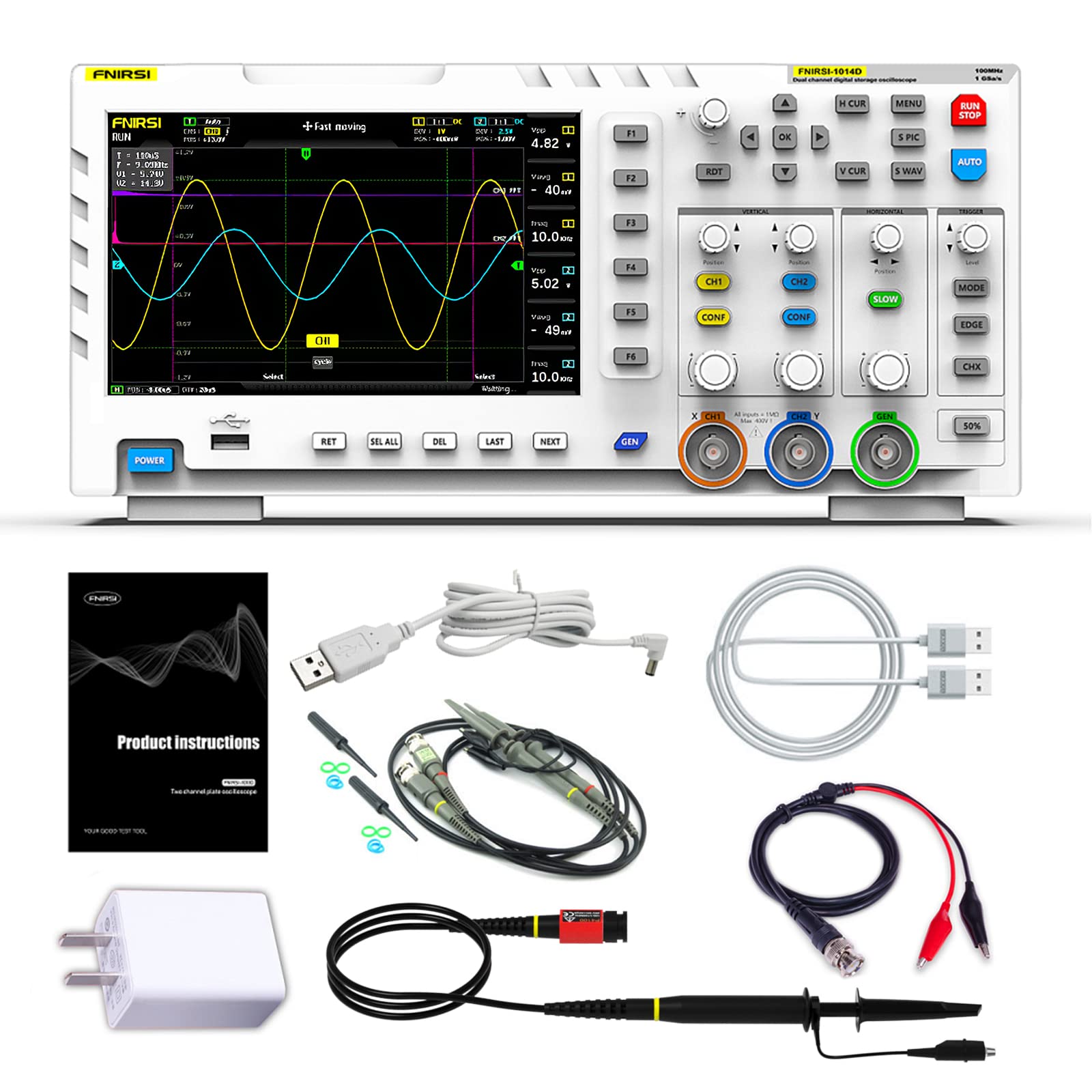Mua FNIRSI 1014D Oscilloscope 2 in 1 Digital Oscilloscope DDS Signal ...