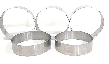 Buy BAKERY HUB Stainless Steel Baking Ring for Burger/Buns {Pack of 5 ...