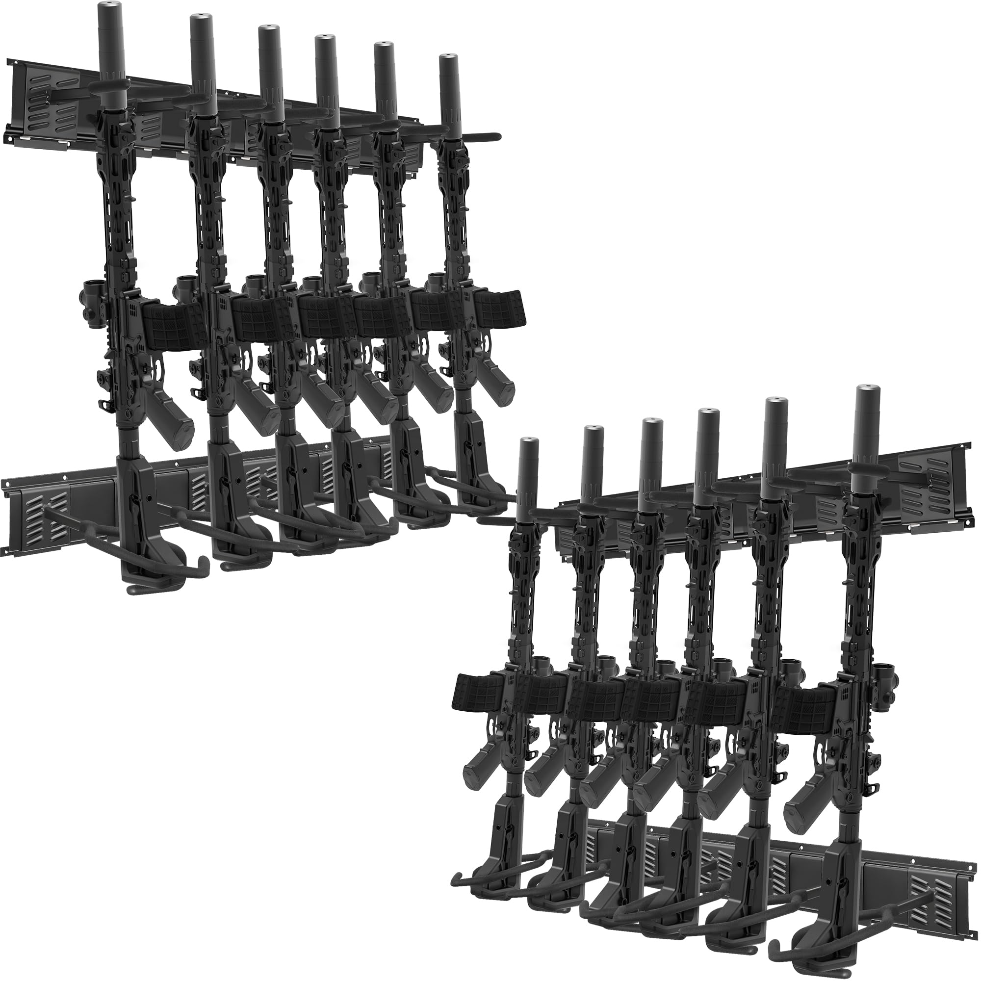 Rengue Racks for Wall 12 Slots Adjustable Wall Mount Gun Rack, Heavy ...