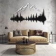 Amazon.com: Mountain and Forest Metal Wall Art, Hill and Trees Metal ...