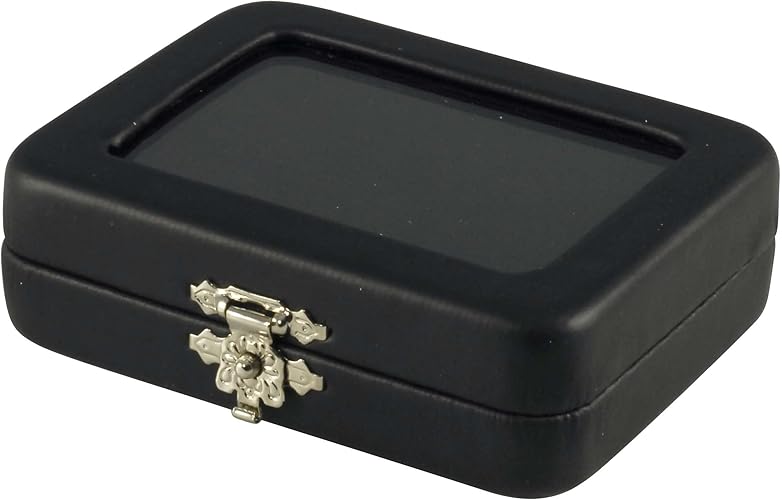 Amazon.com: Glass Top Gem Box (3 1/4" x 2 1/2" x 1") Gemstones Jewelry ...