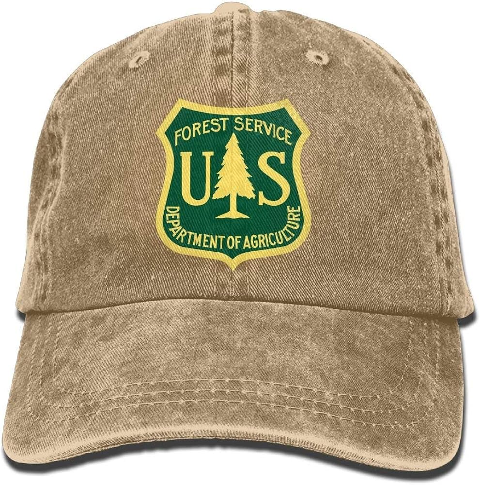 US Forest Service Flag Adjustable Baseball Caps Denim Hats Cowboy Sport ...