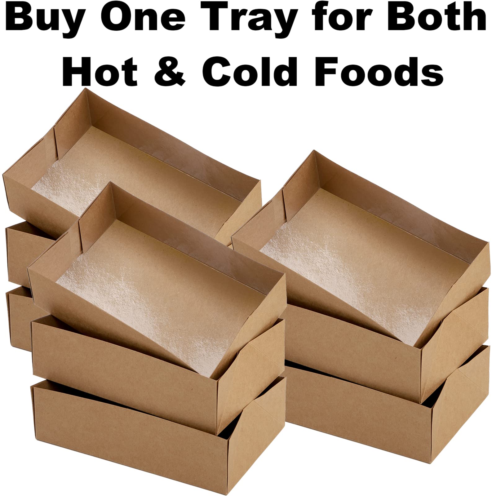 Mua DEAYOU 50 Pack Paper Trays, Kraft Food Containers, Paperboard Food ...