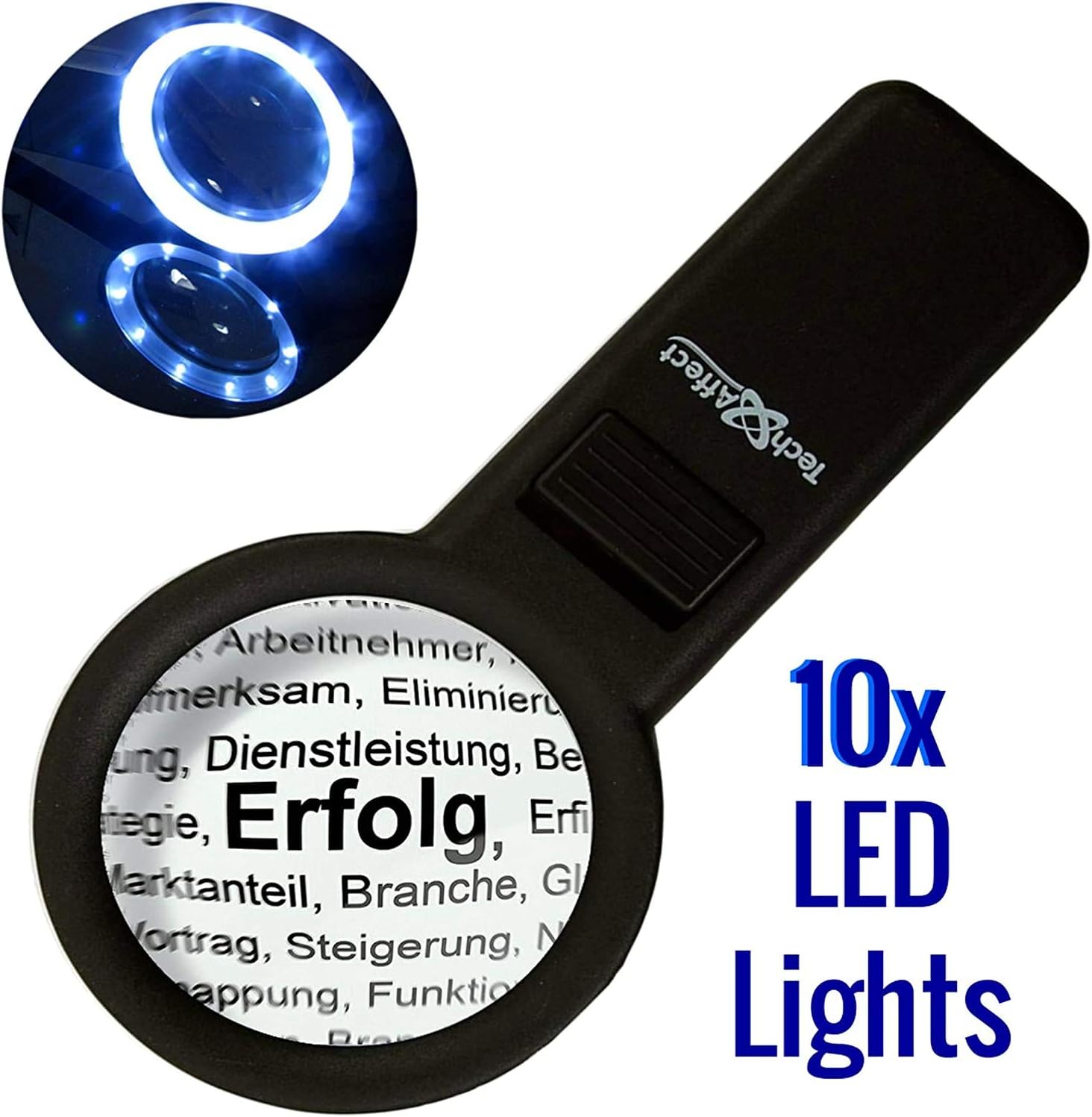 TechAffect Strong Magnifying Glass with Light – Magnify Glass, Extra ...