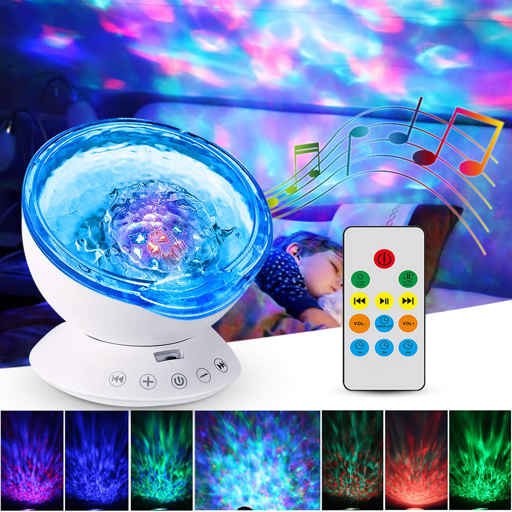 Ocean Wave Proyector Nocturna LED - Baby Lullaby Control remoto Dormir ...