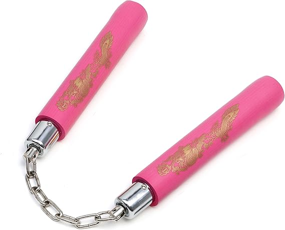 Playwell Childrens 8 Inch Foam Nunchucks With Chain - Hot Pink: Amazon ...