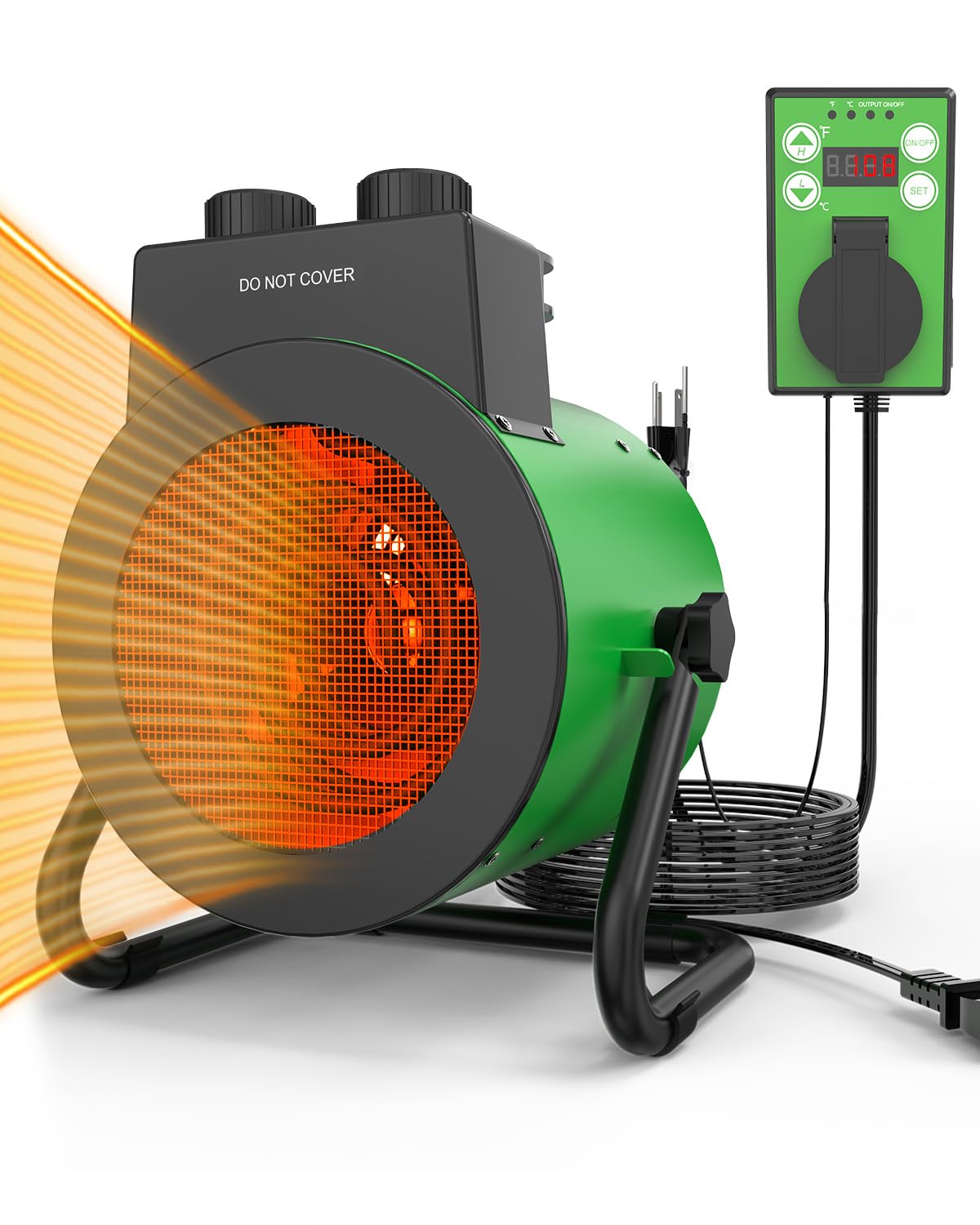 Buyplus Greenhouse Heater with Digital Thermostat, 1500W Electric Space ...