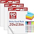 Amazon.com: VISCOO Thickened Sticky Easel Pad, 20 x 23 Inches Flip Chart Paper for Teachers ...