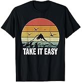 Amazon.com: Retro Take It Easy Shirt Vintage Outdoors Camping T-Shirt ...