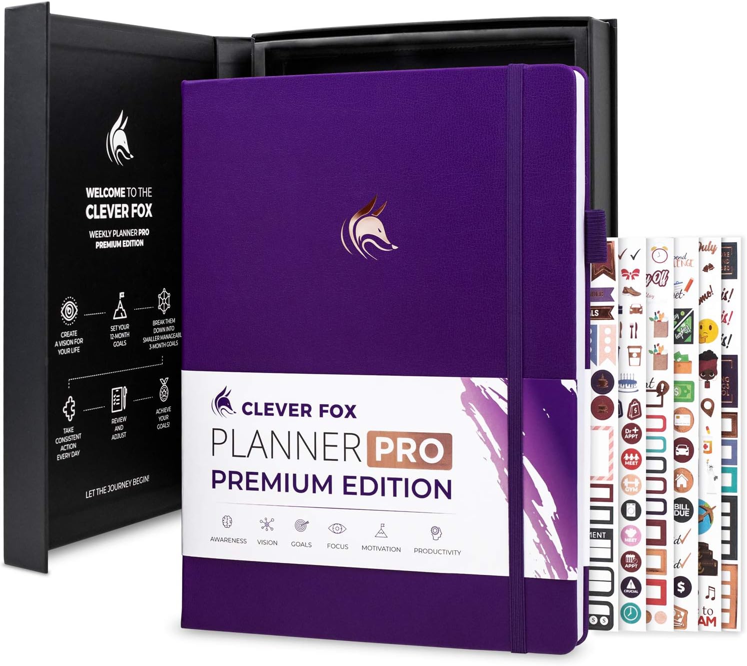 Amazon.com : Clever Fox Planner Pro Premium Edition - Luxurious Weekly ...
