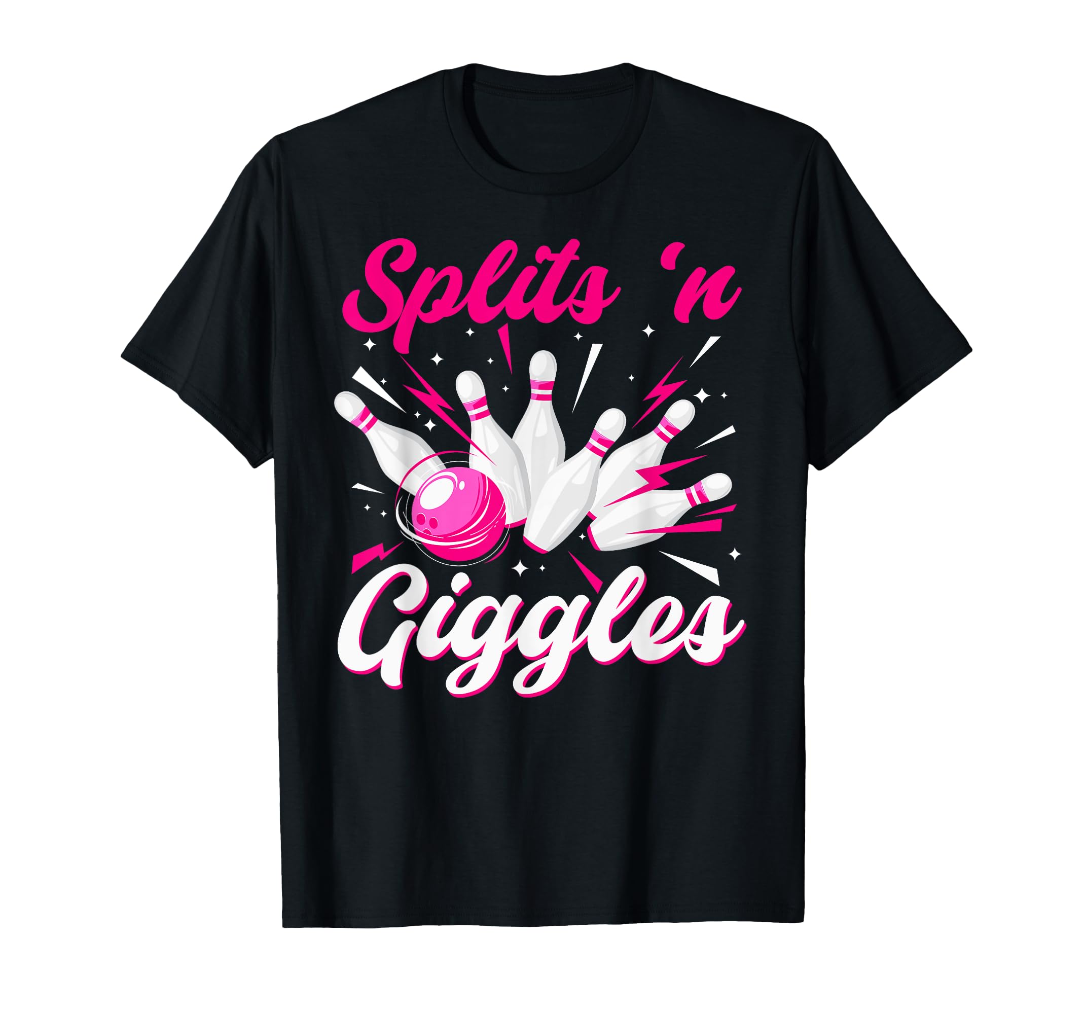 Funny Splits 'n Giggles Bowling Team Cute Bowler Women Girls T-Shirt 4x ...