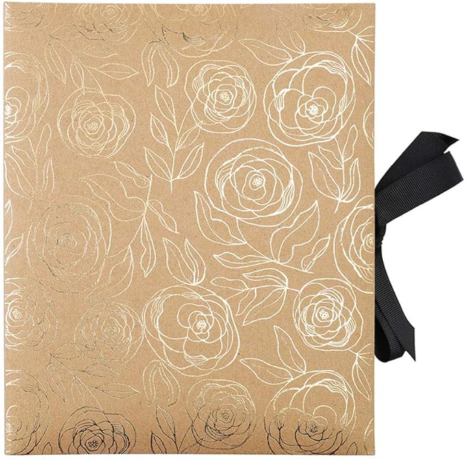 Paperchase Gold rose kraft medium slip-in photo album: Amazon.co.uk ...