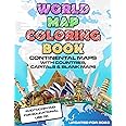 Amazon.com: World Map Coloring Book: Maps of the World Continents ...