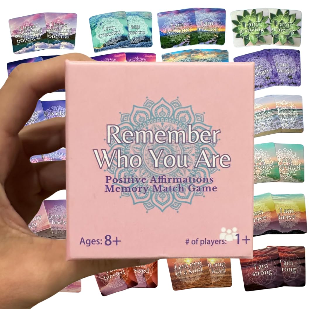 Positive Affirmations Memory Matching Game REMEMBER WHO YOU ARE ...