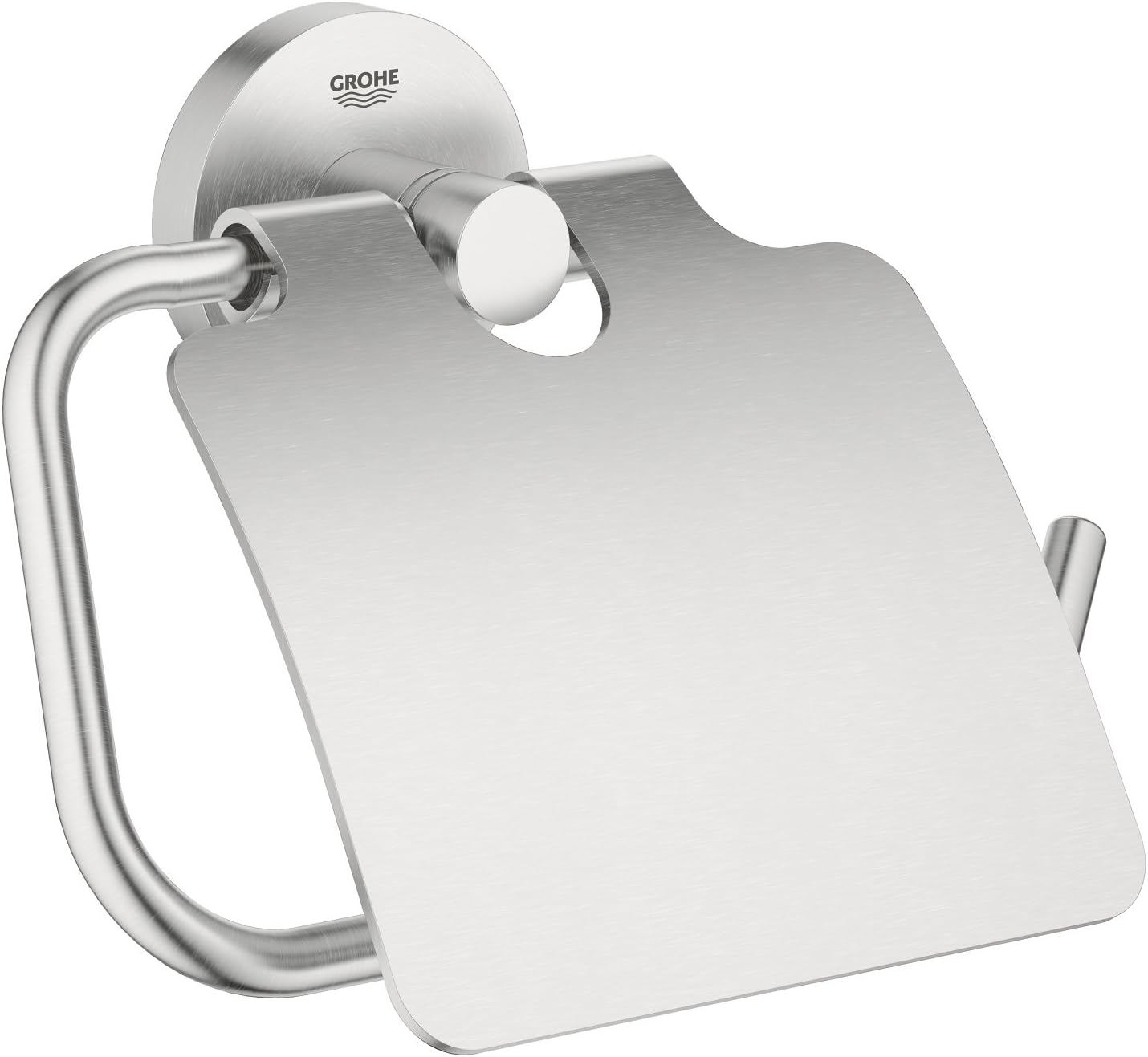 GROHE 40367DC1 | Essentials Toilet Papwer Holder w/Cover | SuperSteel – BigaMart