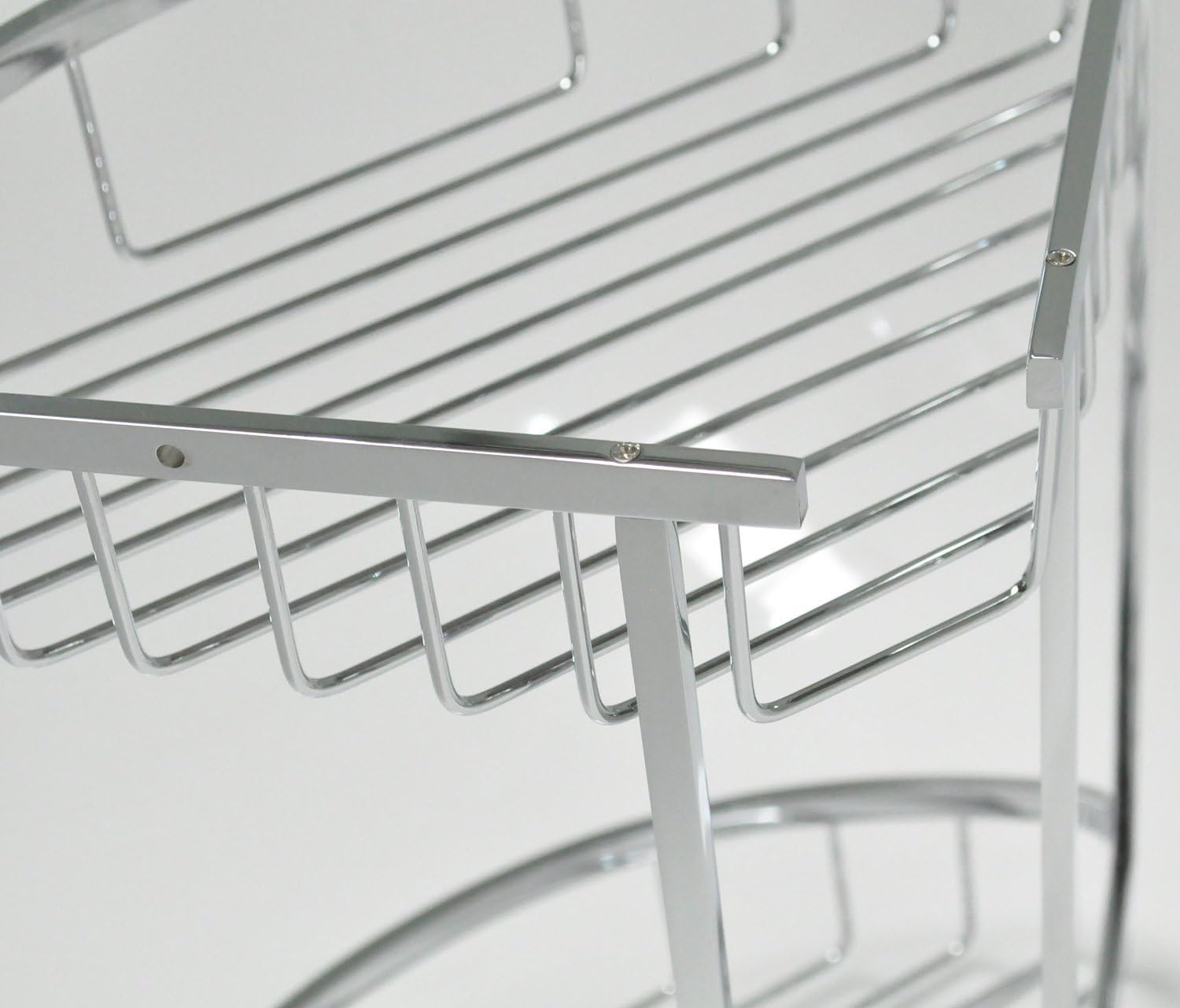 Hansvit WB28 Single Corner Wire Basket, Chrome – BigaMart