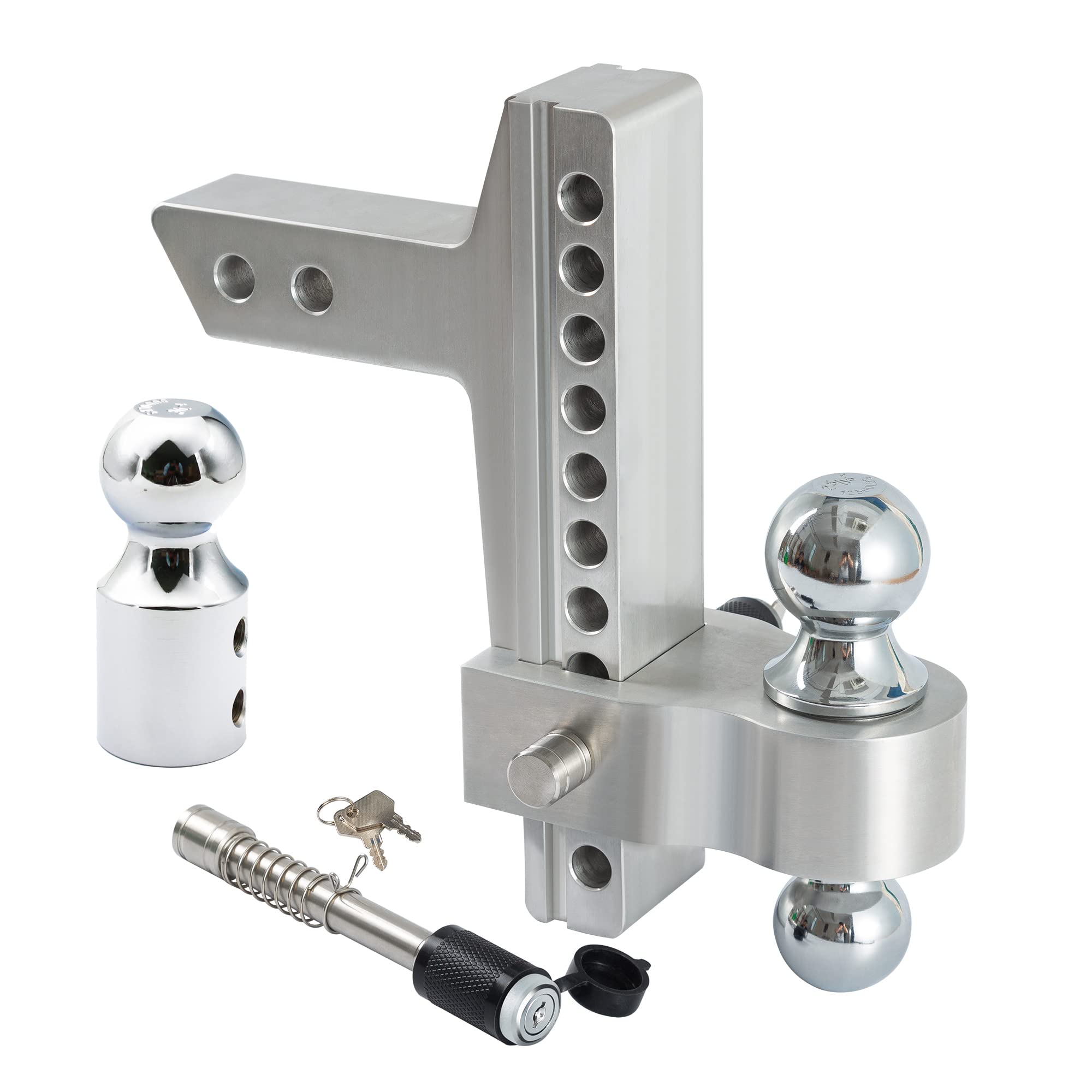 Traworvel Adjustable Trailer Hitch Aluminum 10 Inch Trailer Drop Hitch ...