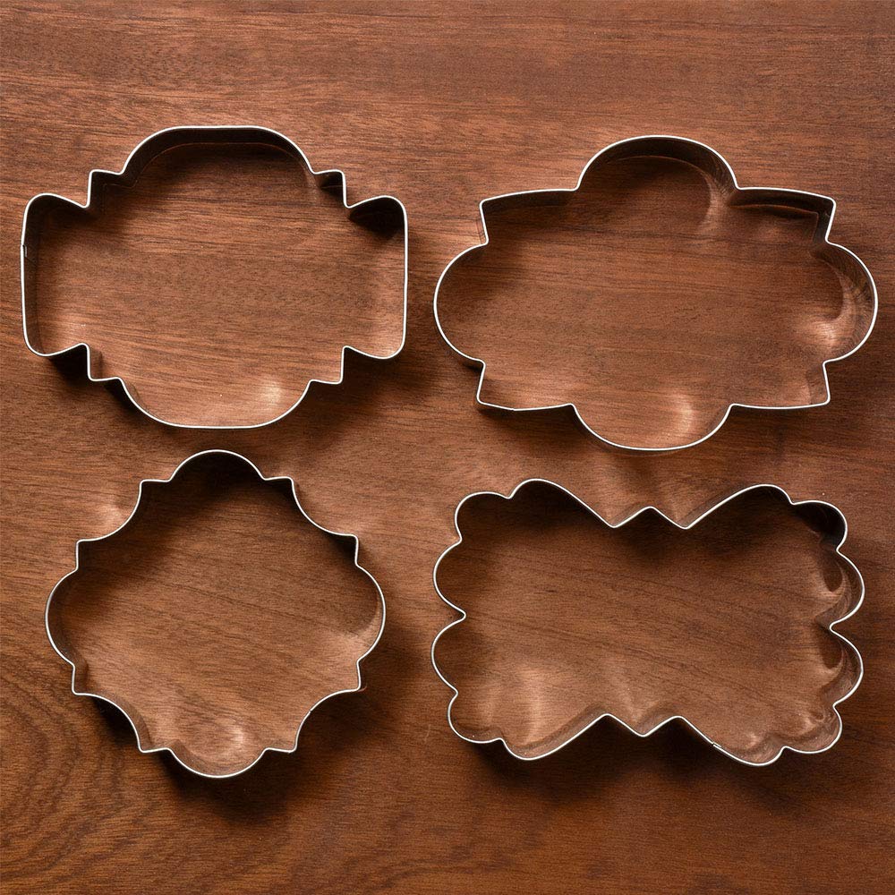 LILIAO Fancy Plaque Cookie Cutter Set Frame Sandwich Fondant Biscuit ...