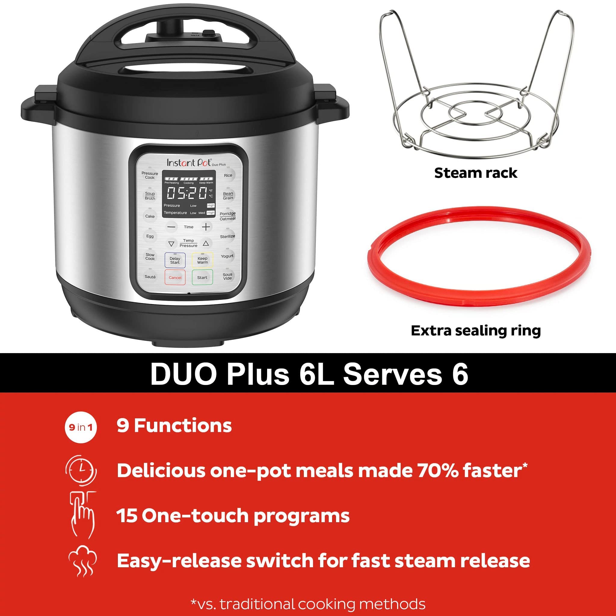 Mua Instant Pot Duo Plus 60, 5.7L 9-in-1 Multi-Purpose Pressure Cooker ...