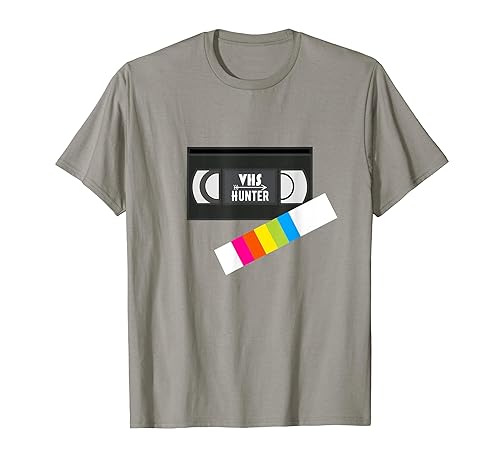 VHS Hunter, VHS VCR Vintage Cassette Shirt in Saudi Arabia | Whizz T-Shirts