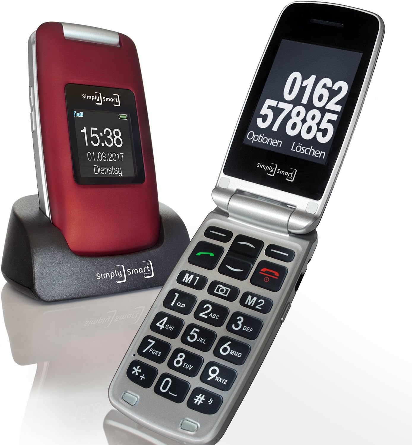 Simply Smart - Teléfono móvil con teclas grandes, para personas mayores ...