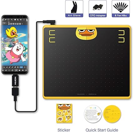 HUION X CHIPS&CO - HUION HS64 Graphic Tablet, Special: Amazon.co.uk ...