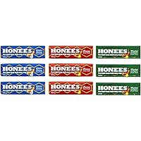 Amazon.com : Honees Honey Drops 3 Flavor 9 Pack Variety Bundle, 3 each: Milk & Honey, Honey ...