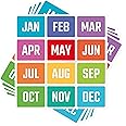 Amazon.com : easykart labels 600 Color-Coding Month Stickers (50 Sheets ...
