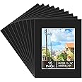 Amazon.com: 15 Pack 11x14 Black Picture Mats, Frame Mattes for 8 x10 ...