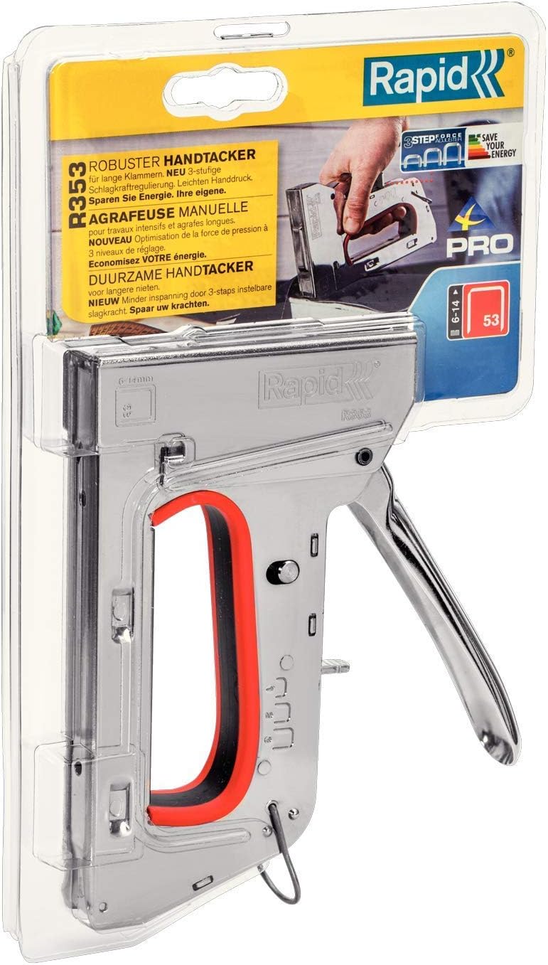 Rapid Staple Gun for Heavy Textiles, All-Steel Body, Pro, R353 ...