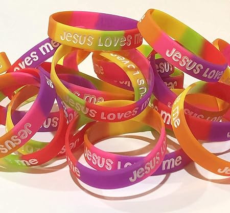 Amazon.com: Jesus Loves Me Youth Bracelets Mega Pack (100 Count): Toys ...