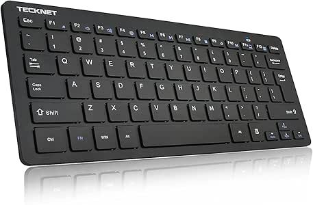 Wireless Keyboard, TeckNet 2.4GHz Ultra Slim Portable Compact Size ...