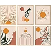 Amazon.com: Boho Wall Art Room Decor 8x10 set of 6 Boho Posters, Mid ...