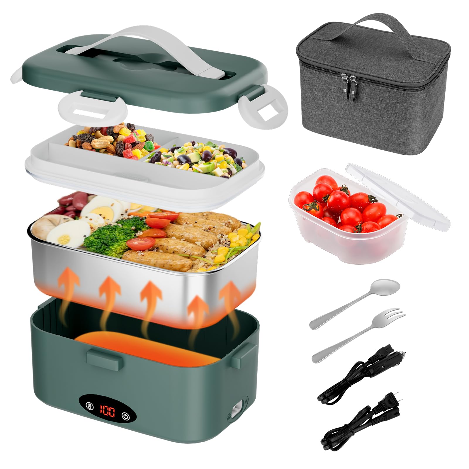 Electric Lunch Box With 3 Temperature Levels 100W Fast Heating Heated Electric Lunch Box With 3 Temperature Levels 100W Fast Heating Heated