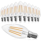 GvvooHome E12 Candelabra Bulb 40 watt Equivalent, E12 LED Bulb Non-Dimmable Chandelier Light ...