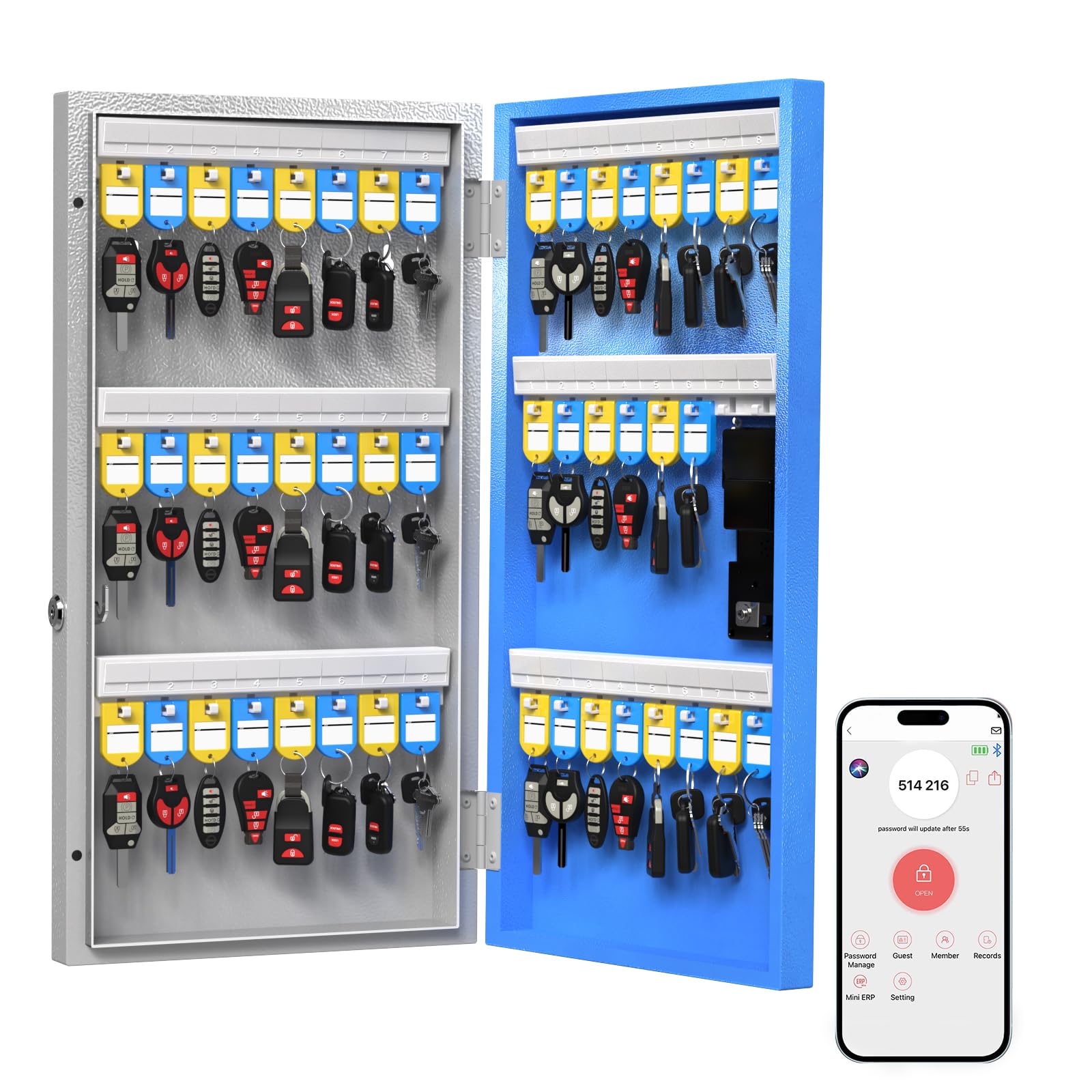 Mua WeHere 48 Key Lock Box Wall Mount, APP Bluetooth/OTP/Wi-Fi Remote ...