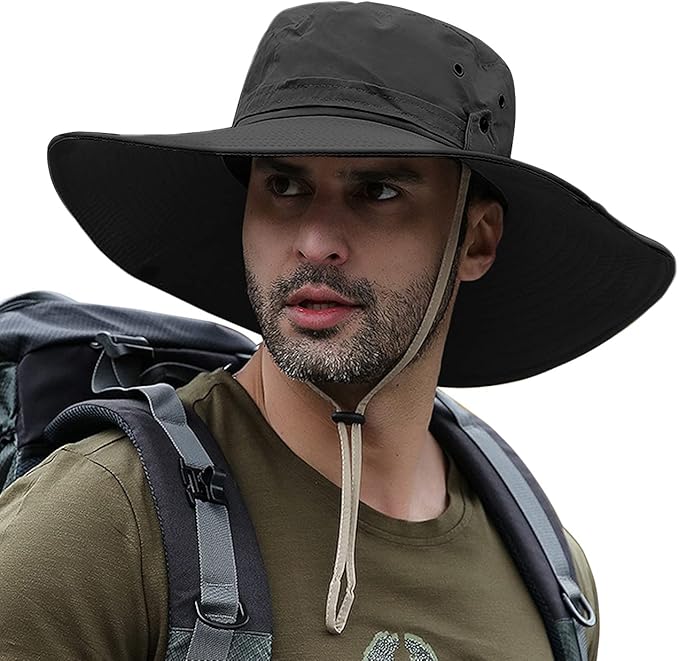 Amazon.com: Unisex Fishing Hiking Work Lawn Hat Wide Brim Men Garden ...