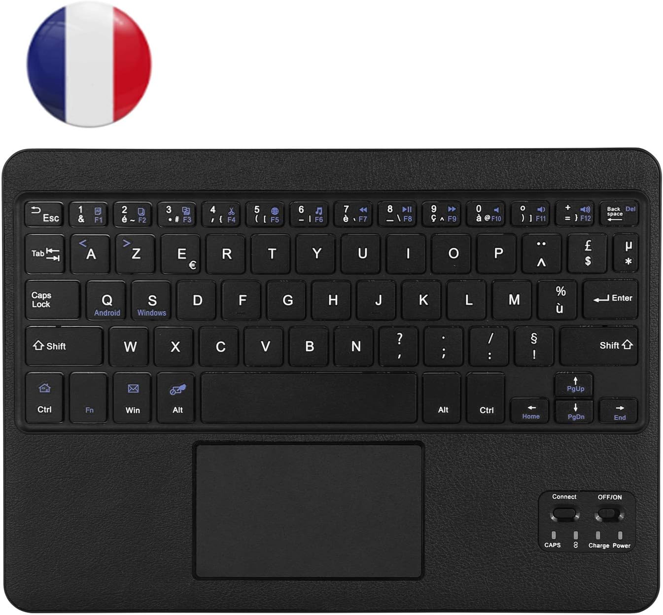 Clavier Bluetooth AZERTY avec Pavé Tactile AGPtEK, Clavier Touchpad ...