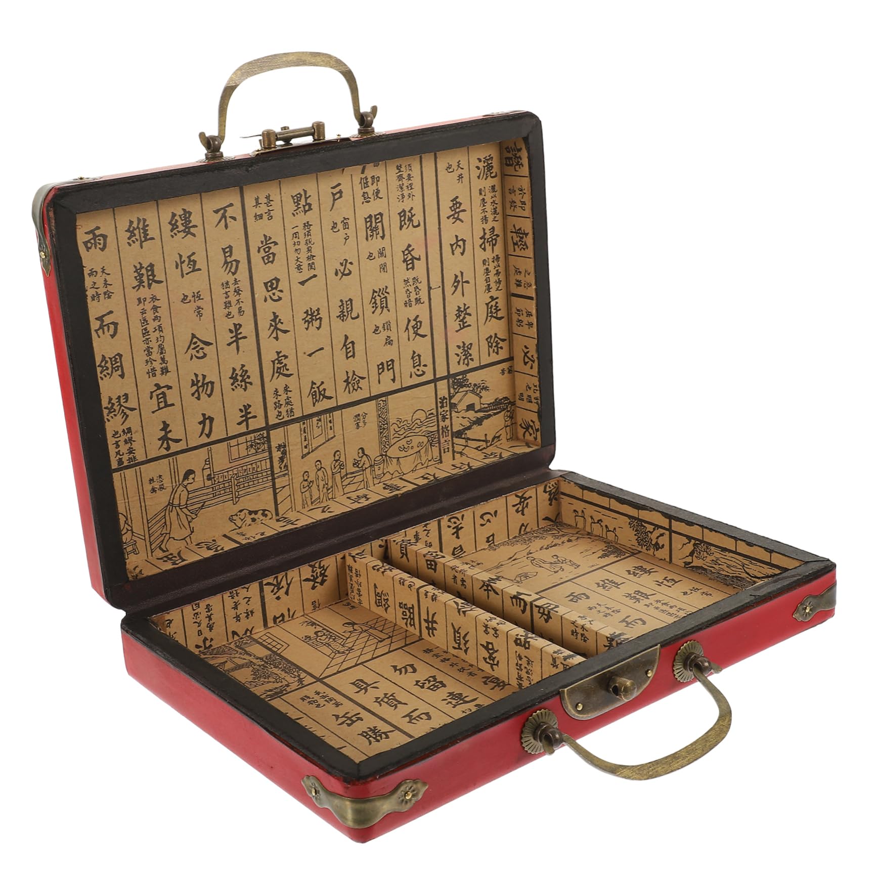 Toyvian Box Mahjong Storage Box Wooden Storage Box Travel Jewelry Box ...