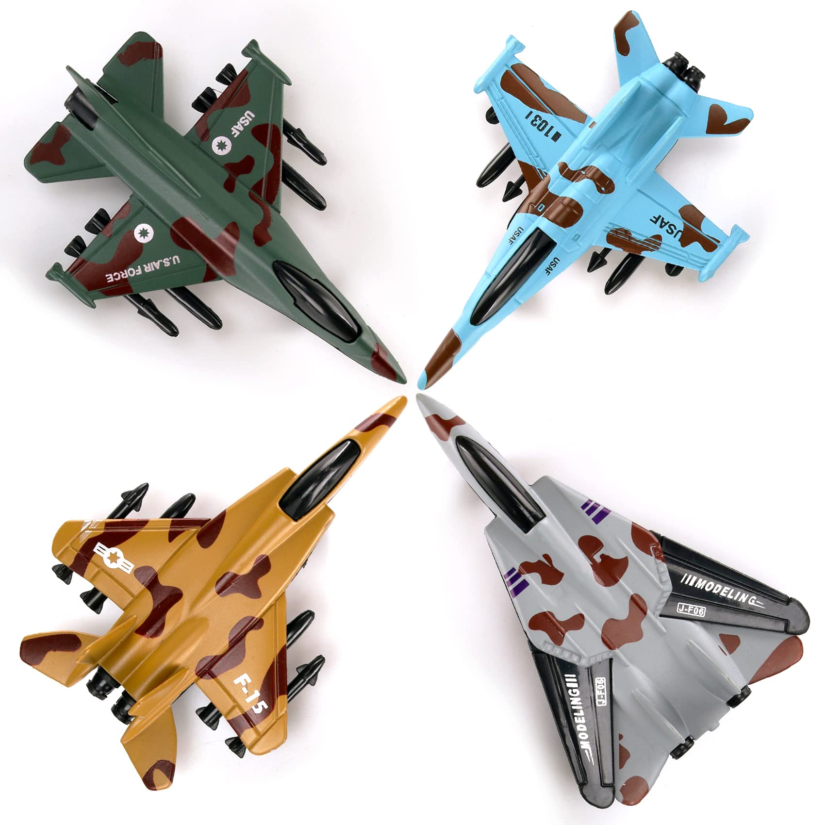 Mua 4 Pack: Diecast Fighter Jets Pullback Airplane Military Plane Toys ...
