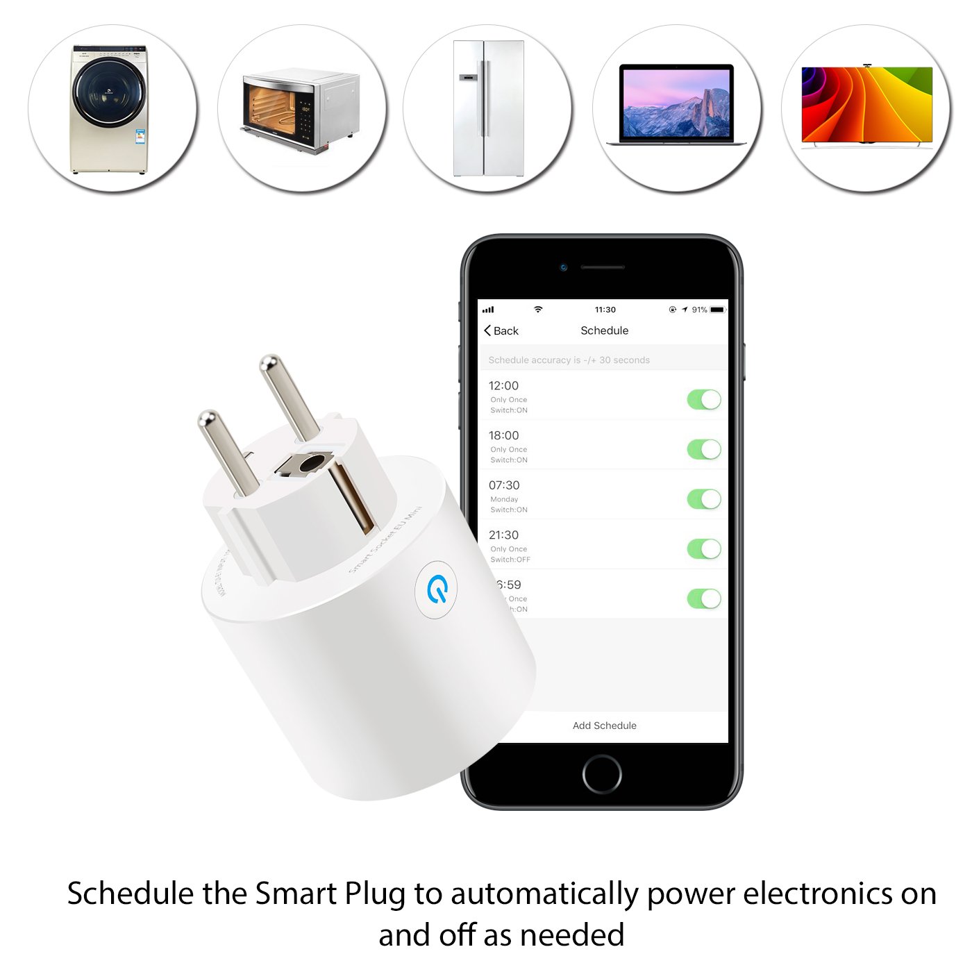 Prise Intelligente, WiFi Prise Intelligente Connectée Smart Plug ...