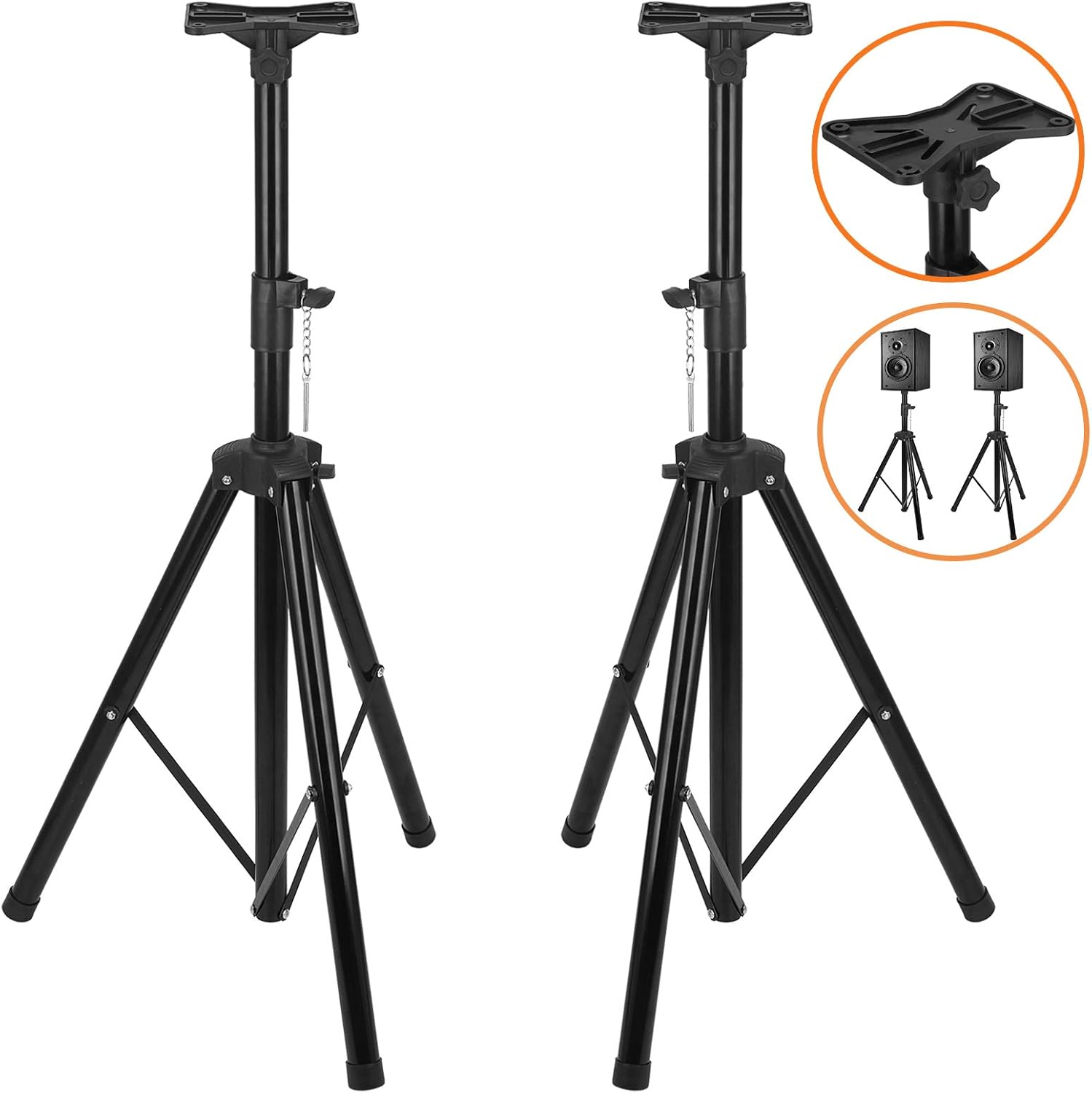 Voilamart 2 x PA Speaker Stand Heavy Duty Tripod: Amazon.co.uk: Electronics